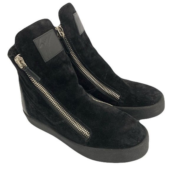 Giuseppe Zanotti | Shoes | Giuseppe Zanotti Black Suede Double Zippers ...